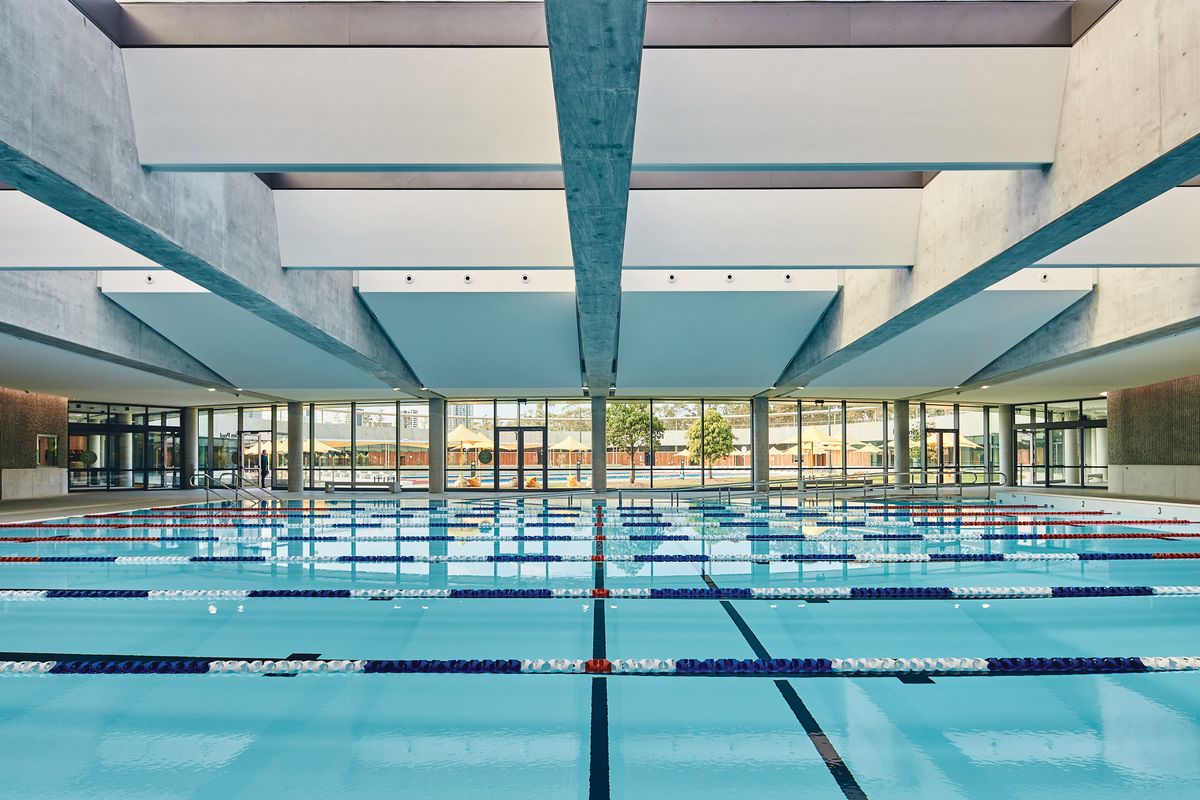 Parramatta Aquatic Centre by Grimshaw with Andrew Burges Architects and McGregor Coxall ...