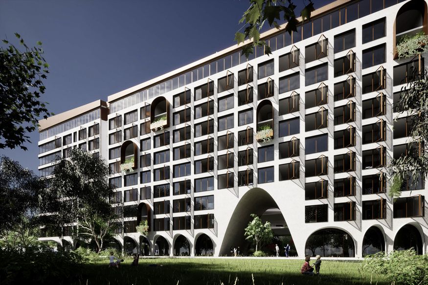 Canberra tower complex designed around central courtyard | ArchitectureAu