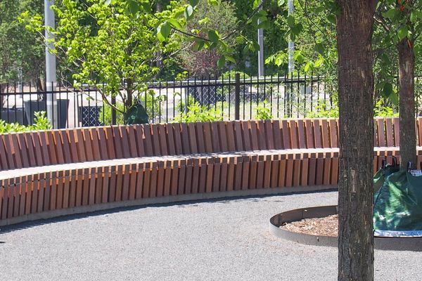 Solid Skirt Top seats and Block benches by Streetlife | ArchitectureAu