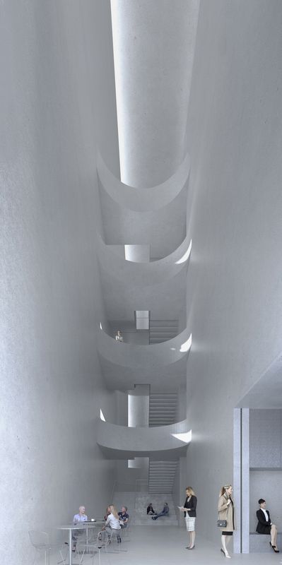 Smart Design Studio’s next curved brick office building | ArchitectureAu