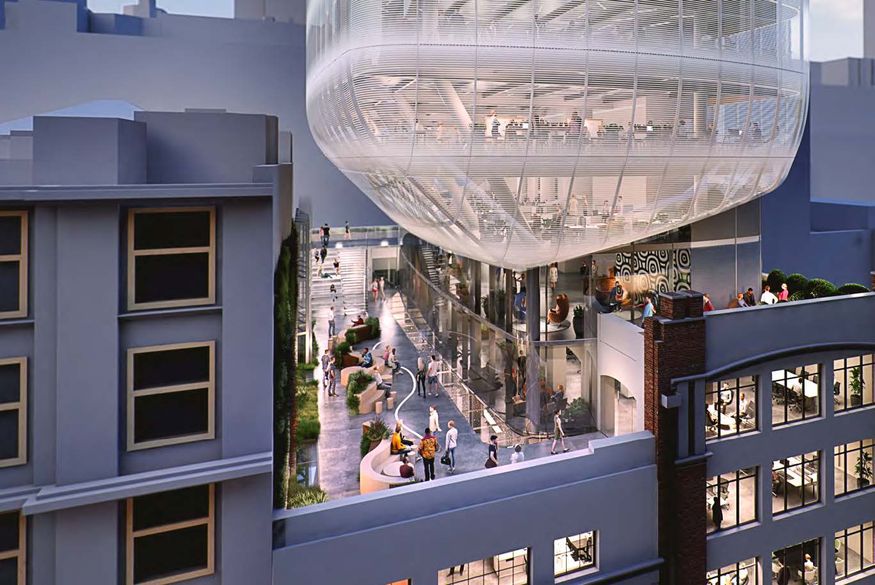 FJMT designs seven-storey ‘cloud’ over heritage buildings in central ...