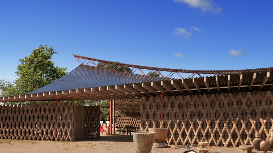 Design unveiled for Tanzanian community hall with 3D-printed earth ...