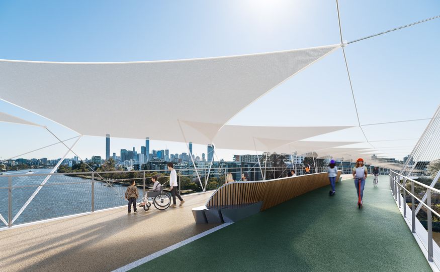 Two more green bridges for Brisbane | ArchitectureAu