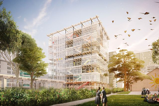 Grimshaw, BVN design NSW's first high-rise public school | ArchitectureAu