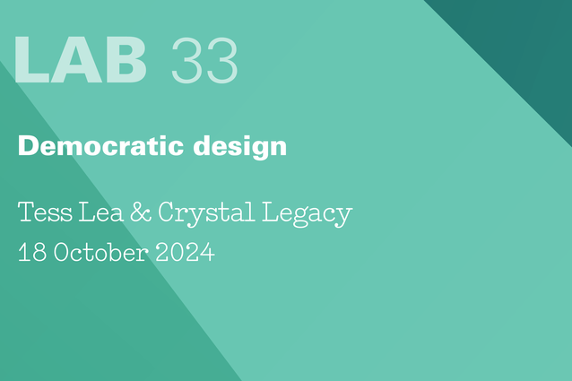 Parlour Lab 33: Democratic design | ArchitectureAu
