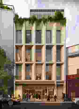 Proposed commercial building playfully combines textures and surfaces ...