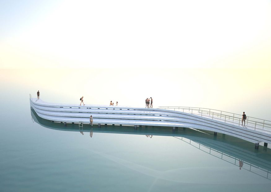 Wave design wins St Kilda jetty ideas competition | ArchitectureAu