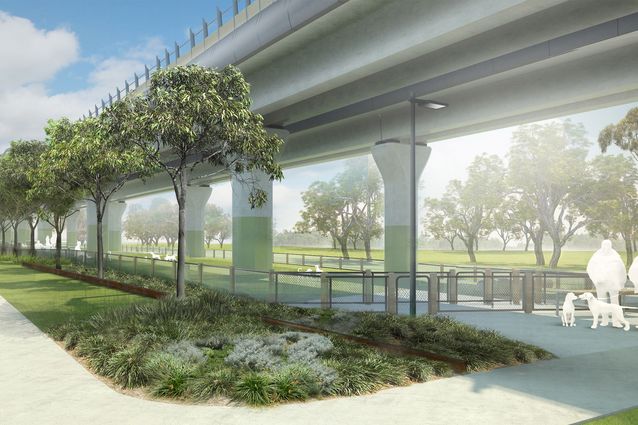 Linear park to fill in space under new Melbourne ‘sky rail ...