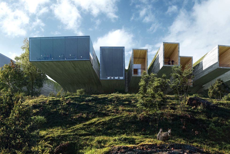 ‘Part landscape, part building’: $100m Tasmanian cliff-top resort ...