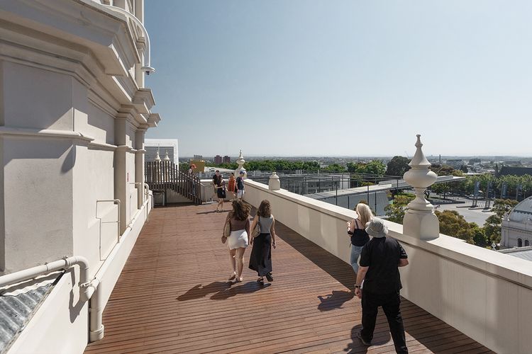Royal Exhibition Building Dome Promenade by Lovell Chen | ArchitectureAu