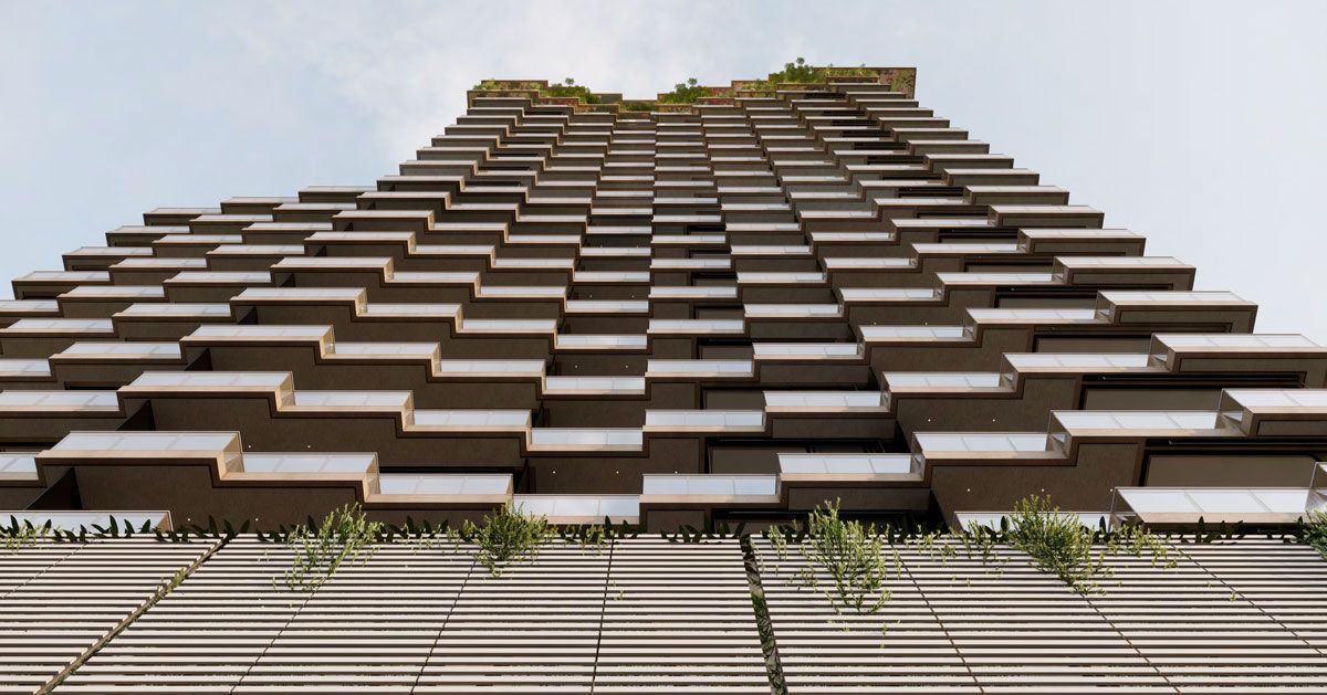 Tower with painted 'crown' proposed for Brisbane | ArchitectureAu