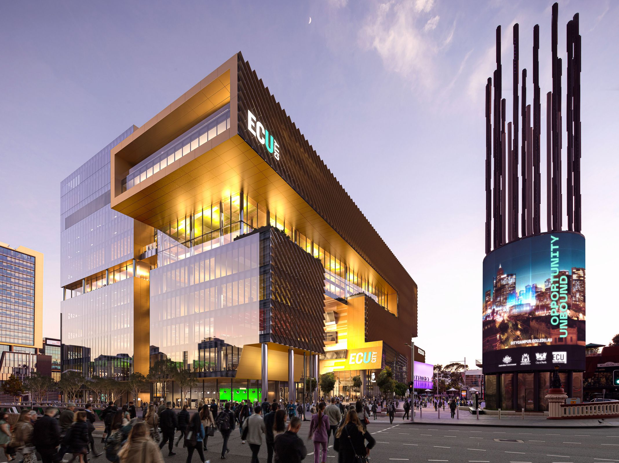 Edith Cowan University city campus design unveiled | ArchitectureAu