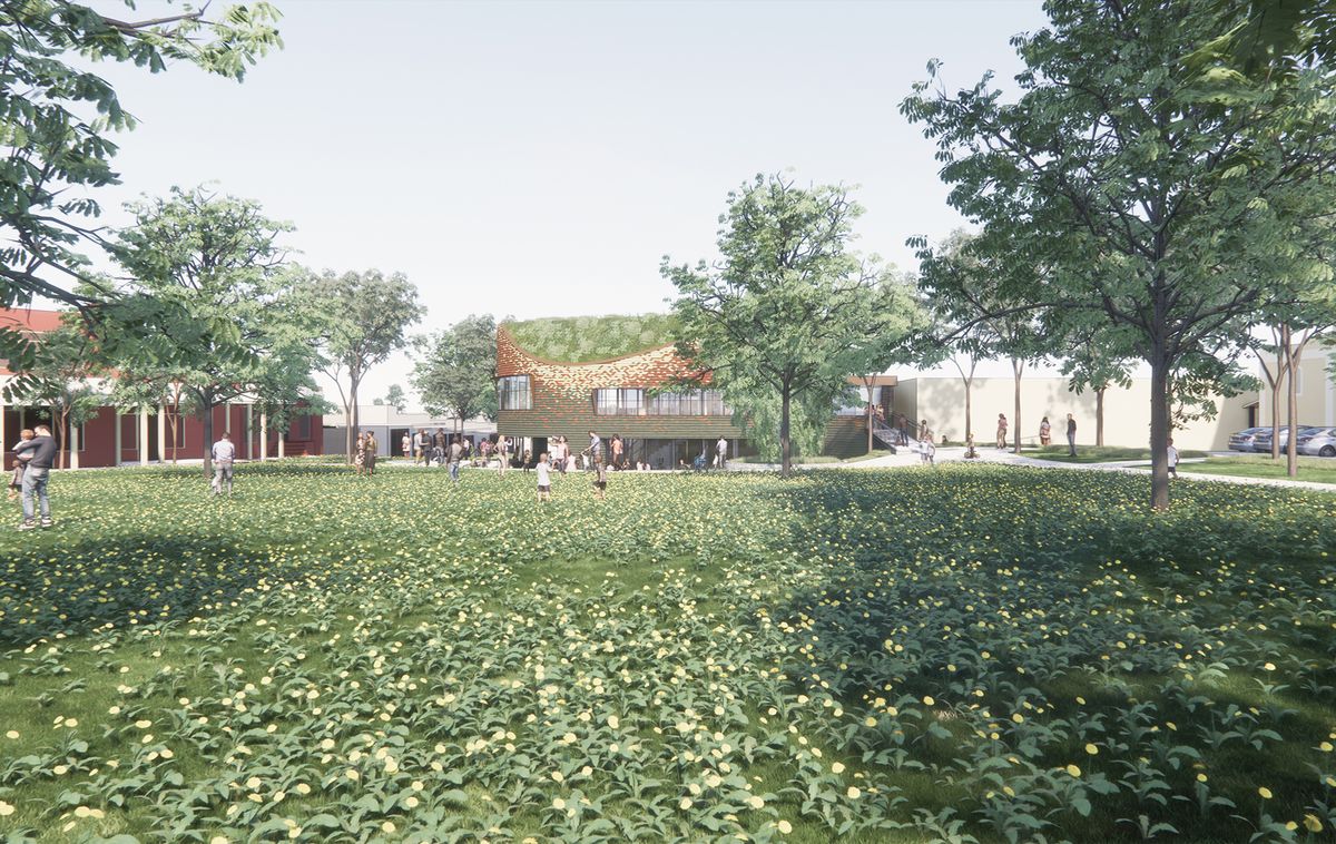 New regional library to be topped with green roof | ArchitectureAu