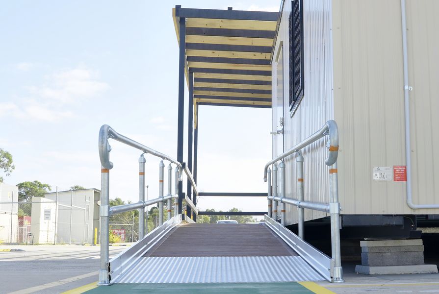 A turnkey modular access ramp for Ausco Modular | ArchitectureAu