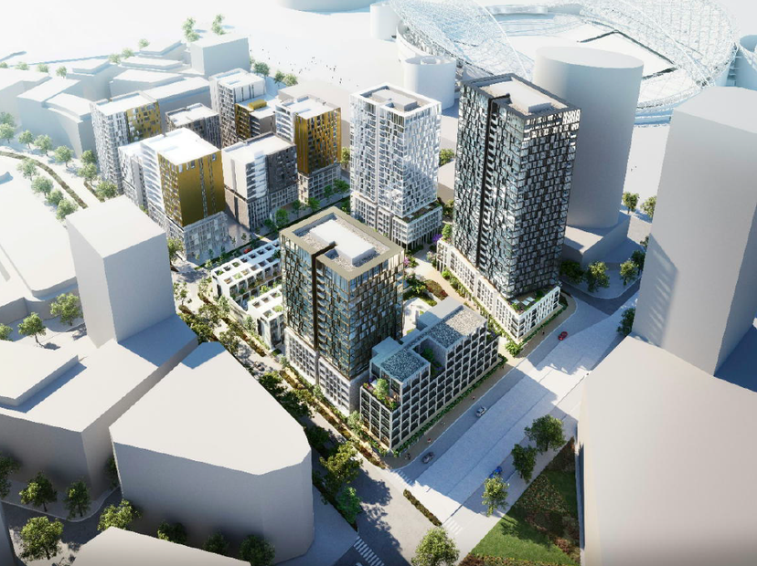 BVN proposes three-tower development in Western Sydney | ArchitectureAu