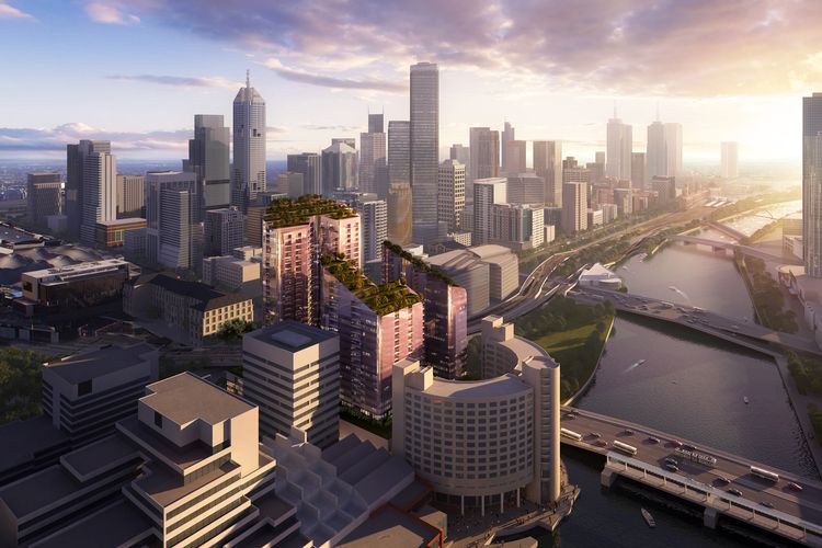 $200m three-tower development approved for old Melbourne Convention ...
