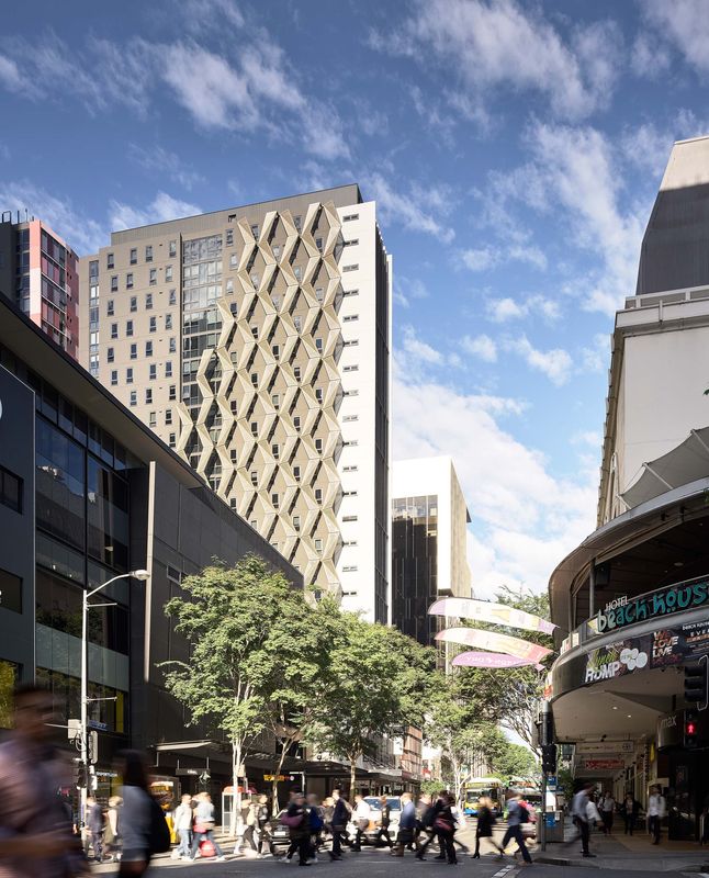 Student housing towers revive historic Brisbane arcade | ArchitectureAu