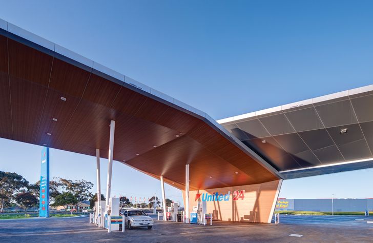 Postmodern petrol station: United Petroleum | ArchitectureAu