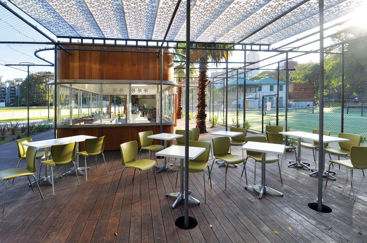 Reg Bartley Oval grandstand and kiosk | ArchitectureAu