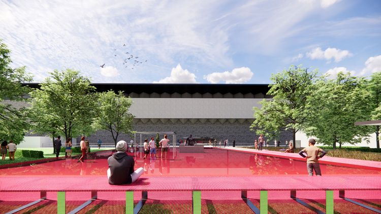 NGV's pink pond installation to open in November | ArchitectureAu