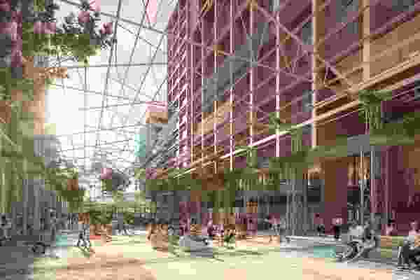 Tower on stilts proposed for Brisbane waterfront | ArchitectureAu