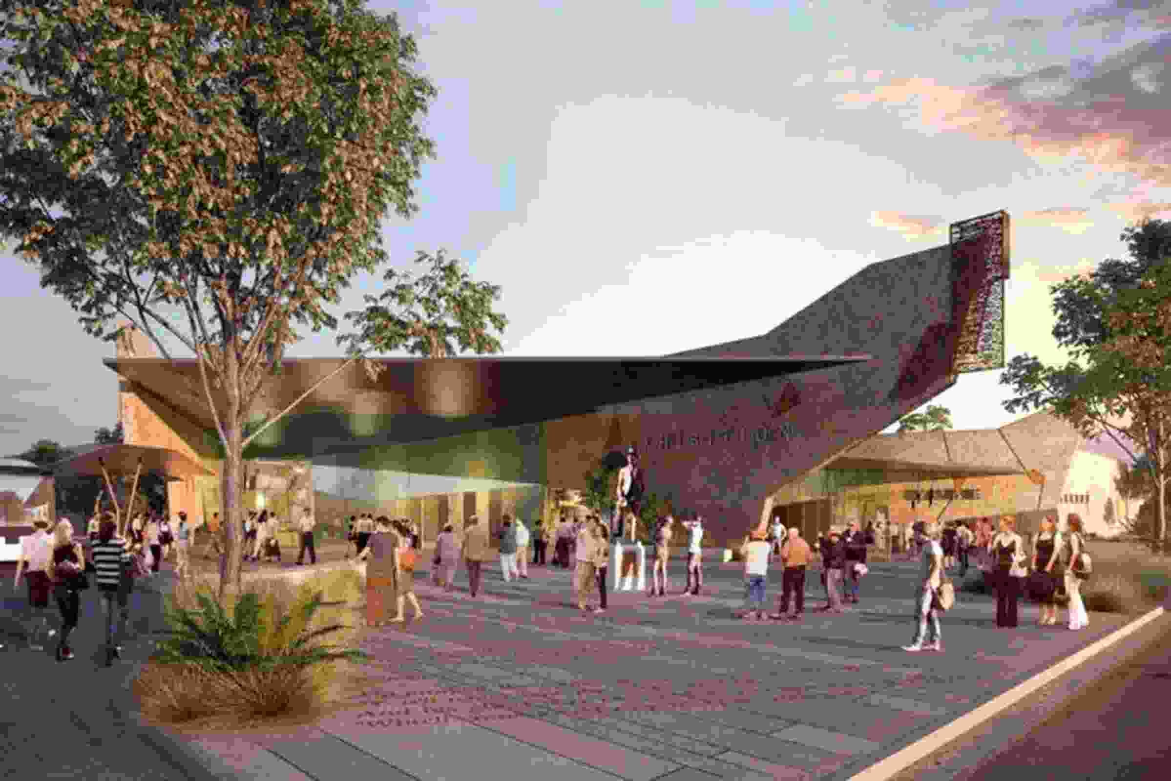 Cox Rayner resurrects fire-razed outback Waltzing Matilda Centre ...