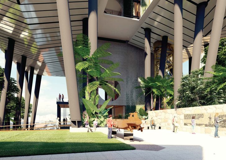 Tower on stilts proposed for Brisbane waterfront | ArchitectureAu