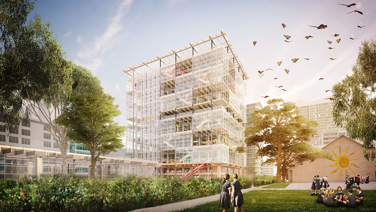 Grimshaw, BVN design NSW's first high-rise public school | ArchitectureAu