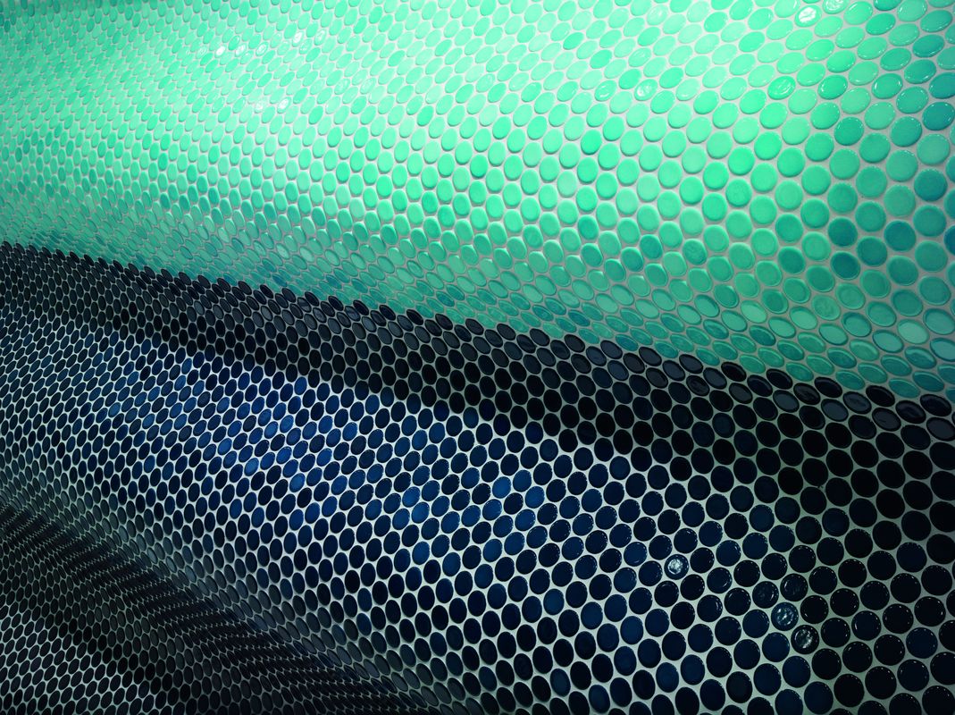 Jasba Loop circular mosaics by Klay Tiles and Facades | ArchitectureAu