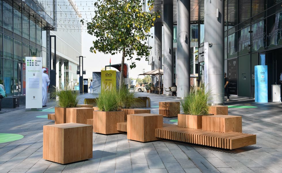 American hardwood benches designed for social distancing unveiled at ...