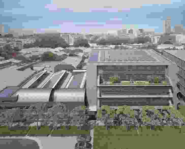 Smart Design Studio’s next curved brick office building | ArchitectureAu