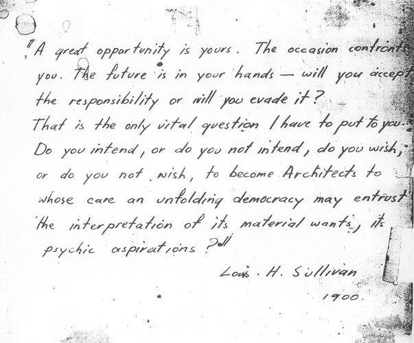 Sean Godsell's A. S. Hook Address: Clarity, coherence and integrity ...