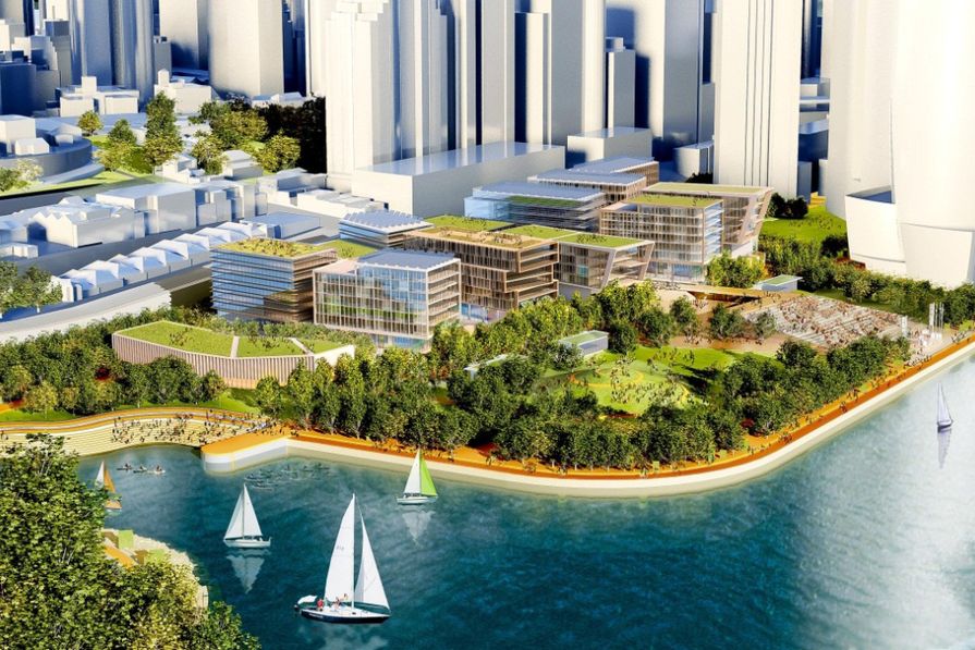 Central Barangaroo development area balloons | ArchitectureAU