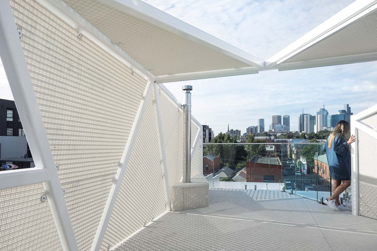 Rooftop ‘cacoon’: Sky Pavilion | ArchitectureAu