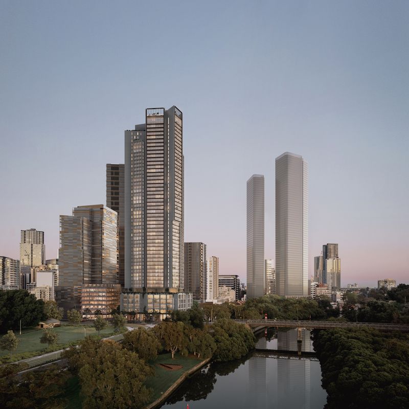 Two towers proposed for Parramatta riverfront | ArchitectureAu